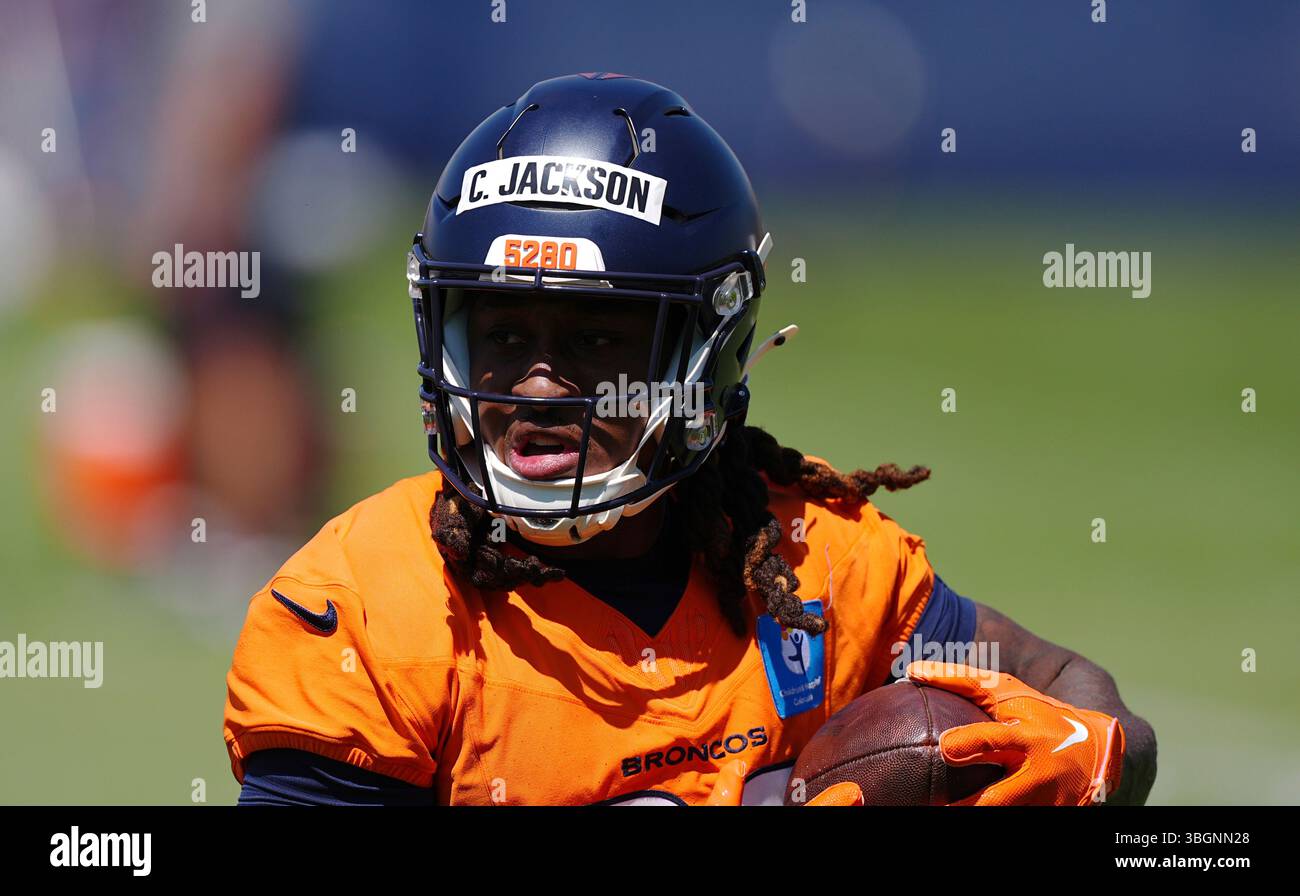 Denver Broncos wide receiver Courtney Jackson takes part in drills ...