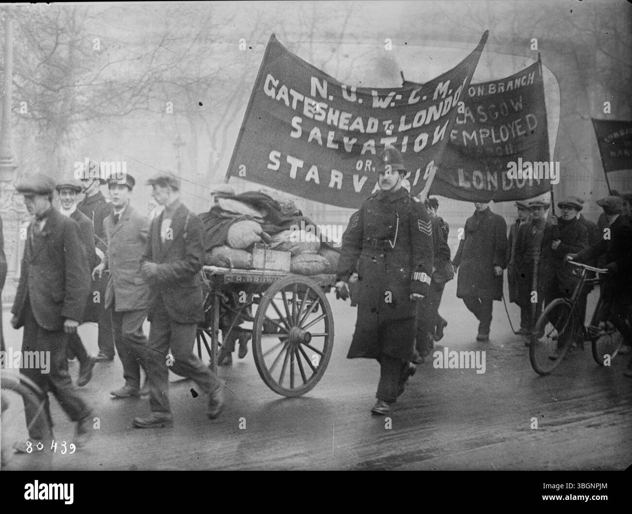 January 1923, Unemployed heading to London to protest conditions ...
