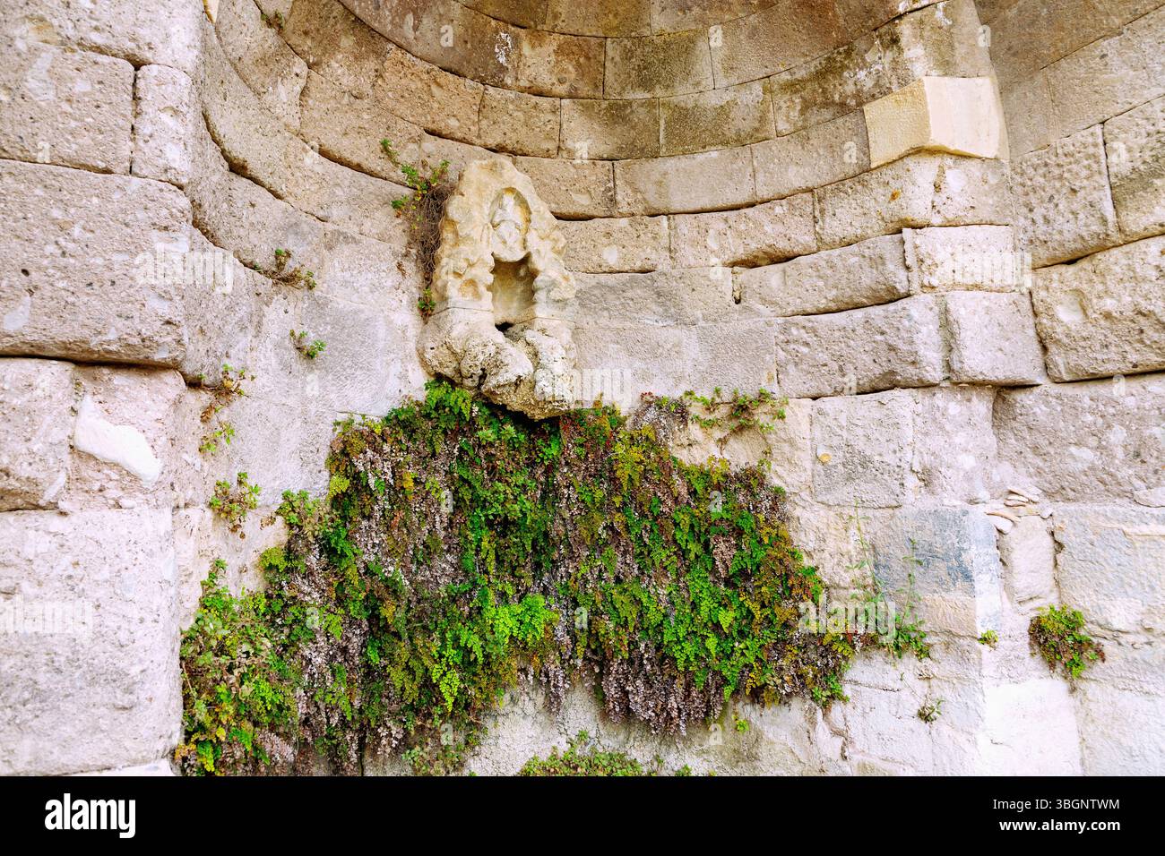 Former well niche with relief of the shepherd god pan hi-res stock ...