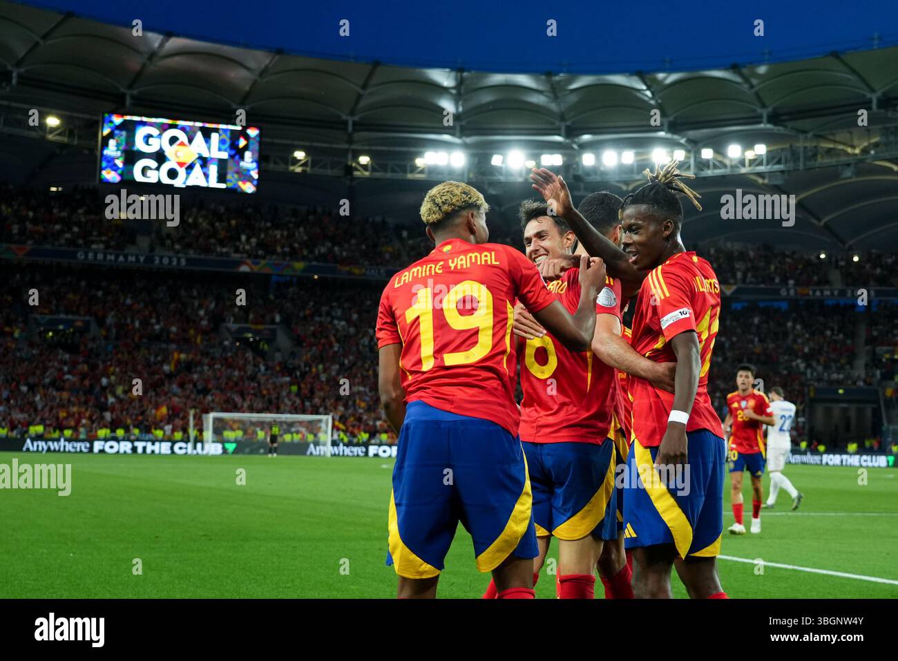 Stuttgart, Germany. 05th June, 2025. Mikel Merino (Spain) celebrates ...