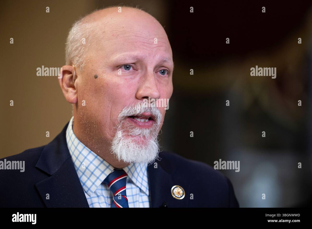 Rep. Chip Roy (R-Texas) gives a television interview at the U.S ...