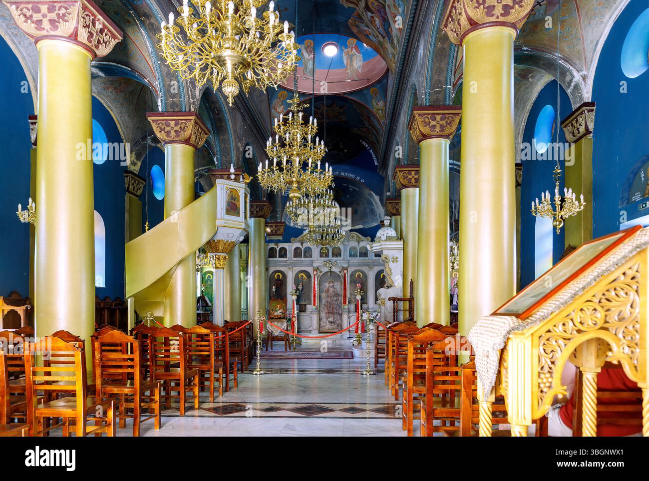 Interior of the church of Agia Paraskevi in Kos Town on the island of ...