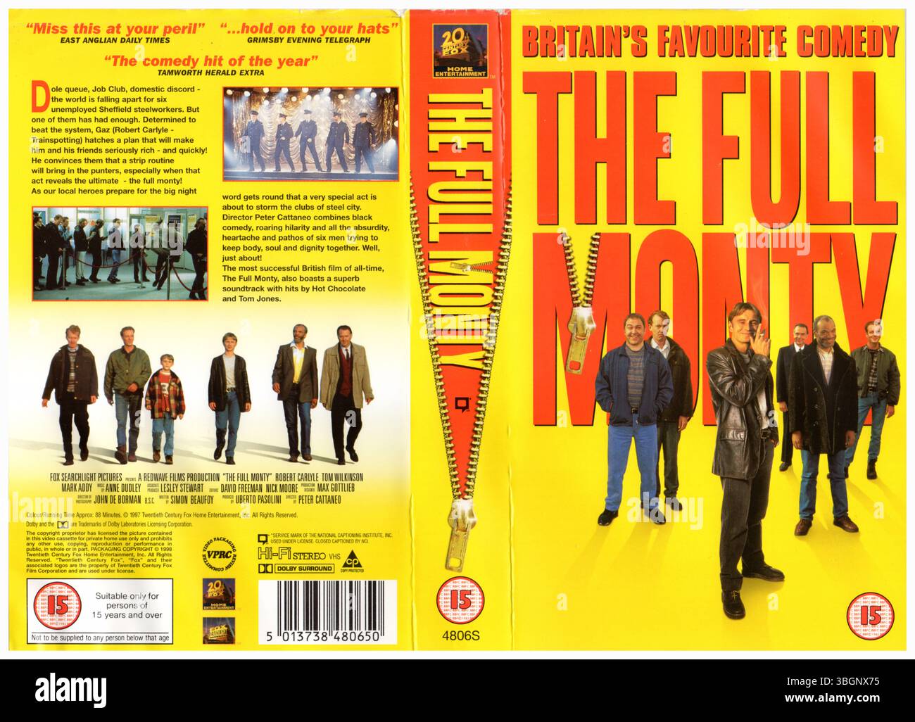 The Full Monty directed by Peter Cattaneo VHS cover (1997, UK) by ...