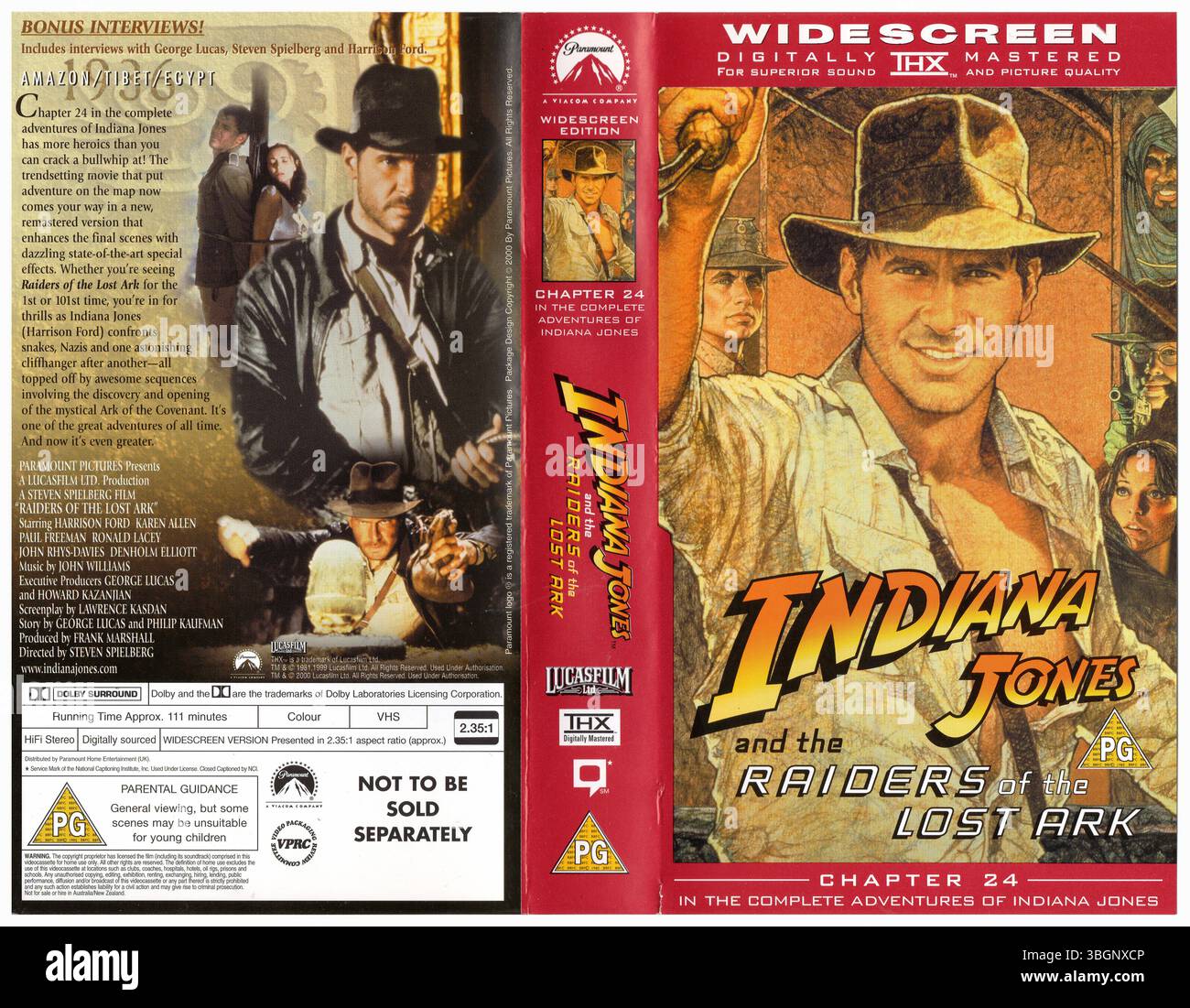 Indiana Jones and the Raiders of the Lost Ark. VHS Cover by Paramount ...
