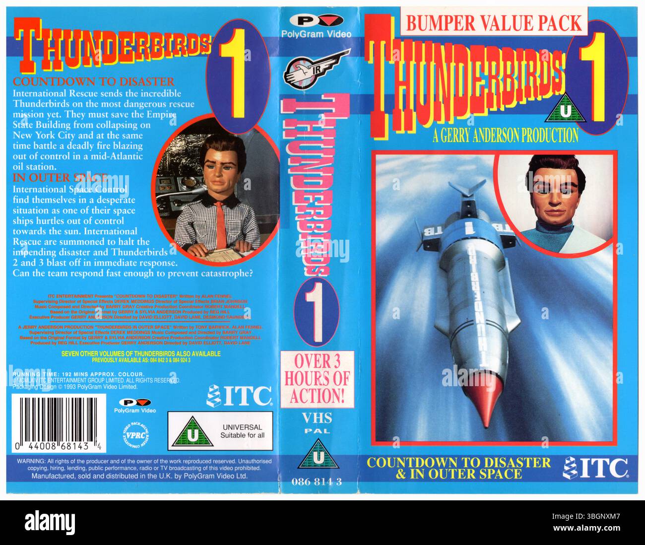 Thunderbirds 1: Countdown To disaster & In To Outer Space VHS Cover (1993) (UK) by PolyGram ...