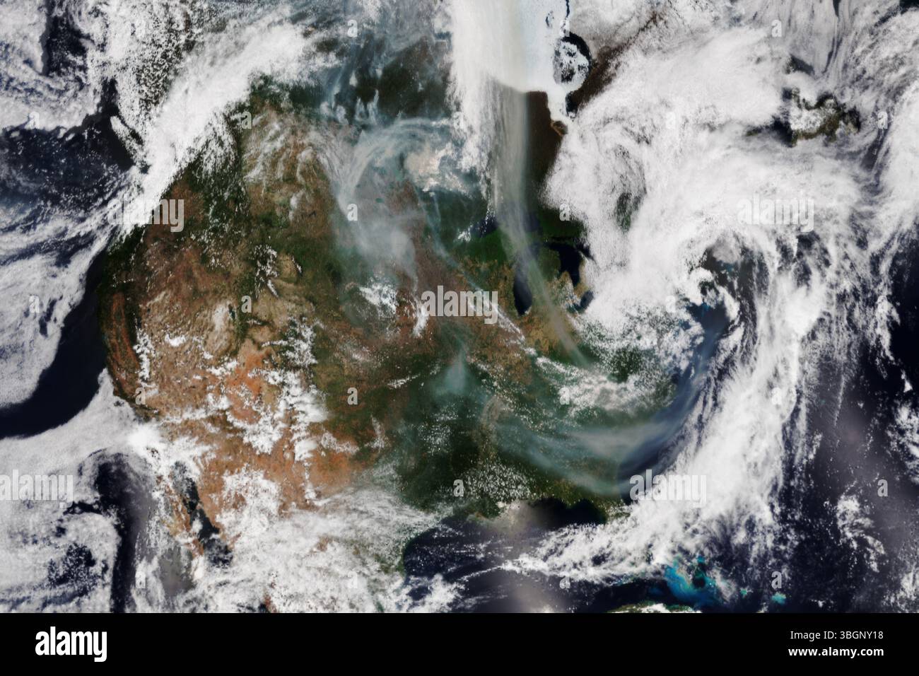 North America, Earth Orbit. 31 May, 2025. The VIIRS system onboard the ...