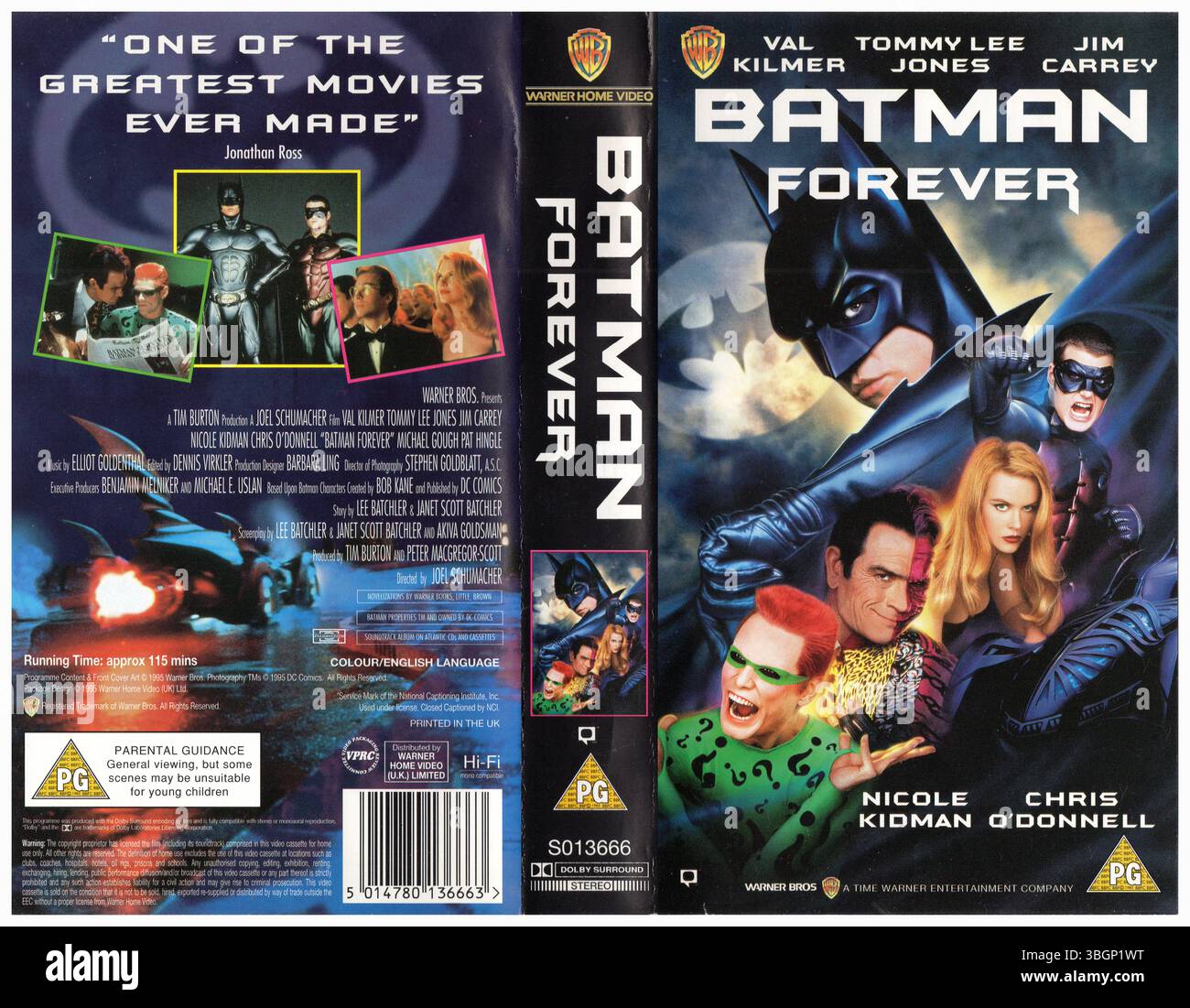 Batman Forever VHS Cover (1995) by Warner Home Video (UK Stock Photo ...