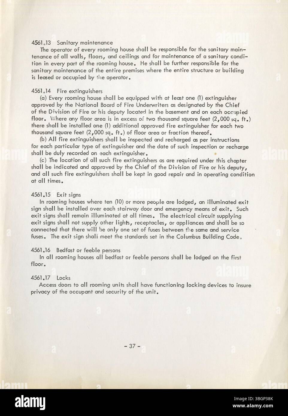 The 1975 Columbus Housing Code establishes the minimum health and ...