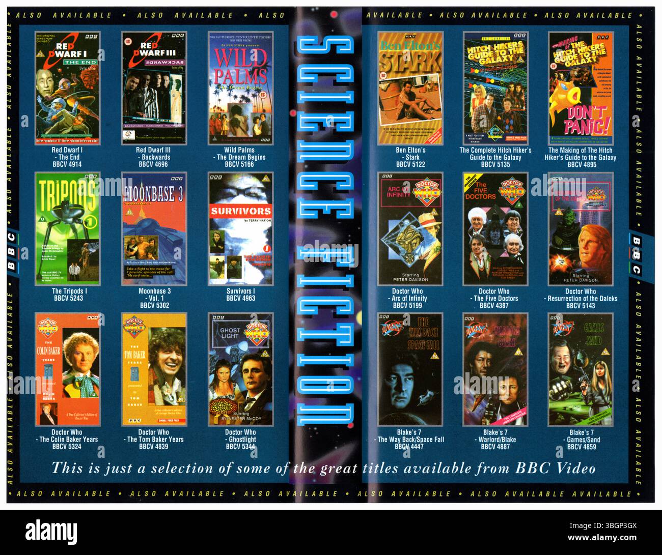 1994 UK BBC Video VHS science fiction collection promo Stock Photo - Alamy
