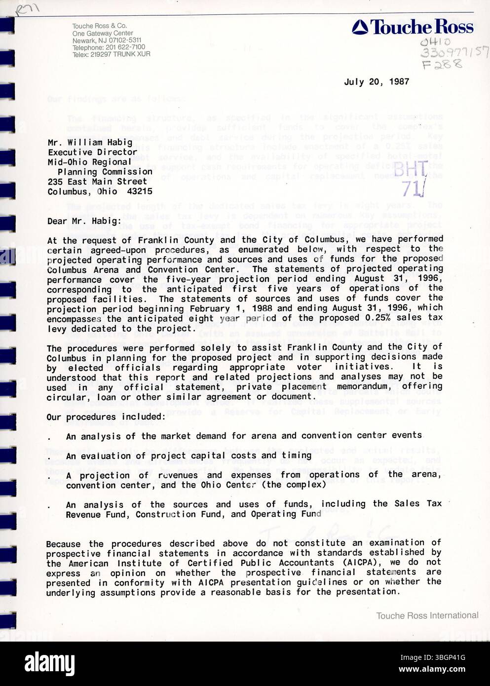 A feasibility study conducted by Touche Ross & Co. in 1978 for Franklin ...