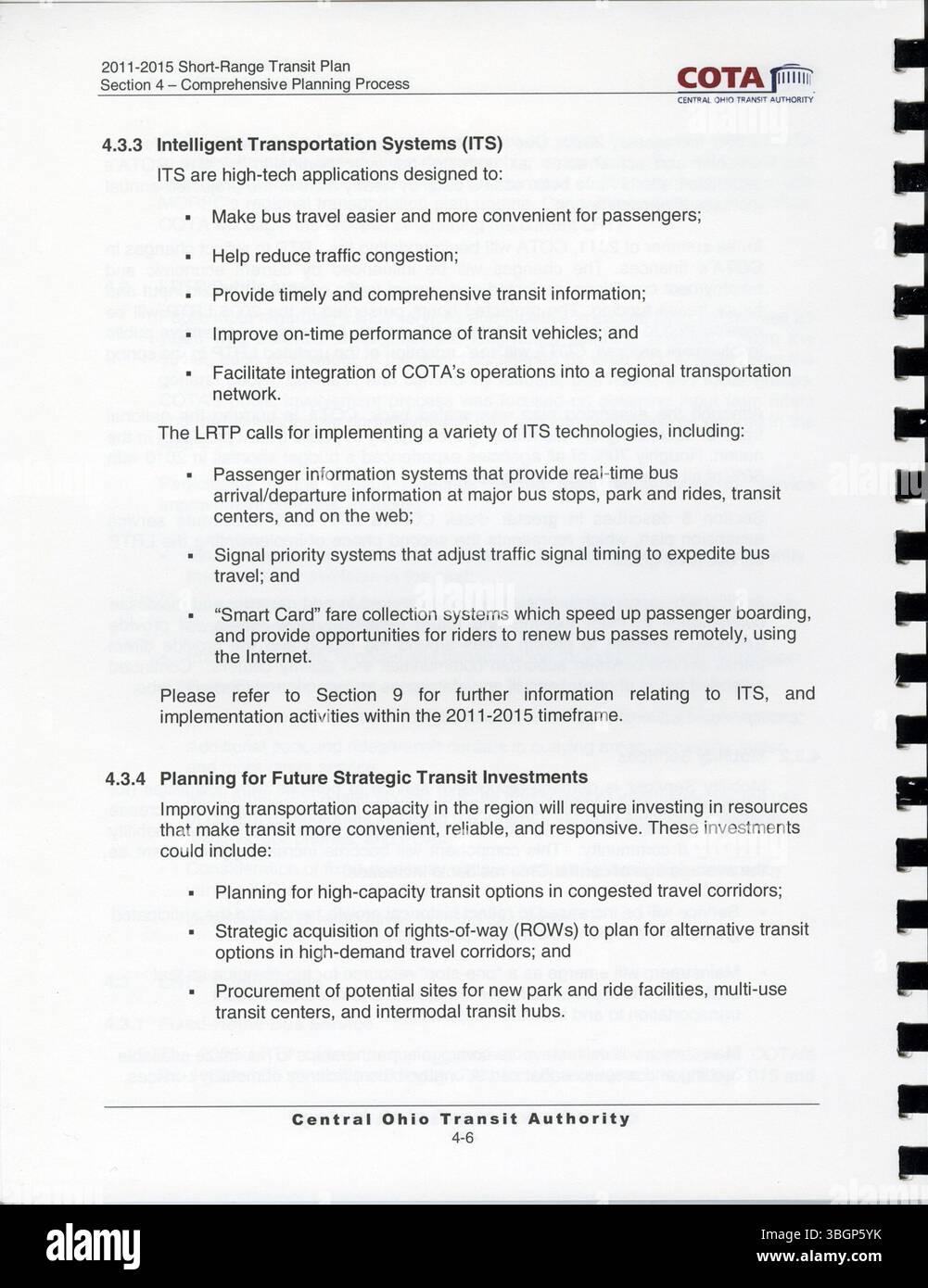 The COTA Short-Range Transit Plan 2011–2015 examines transit demand in central Ohio and ...