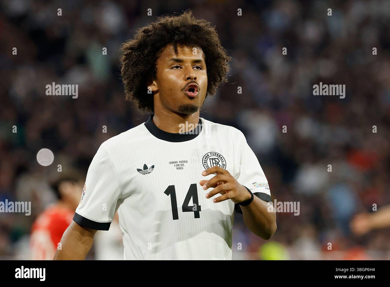 Muenchen, Ger. 04th June, 2025. Karim Adeyemi (Germany) 04.06.2025 ...