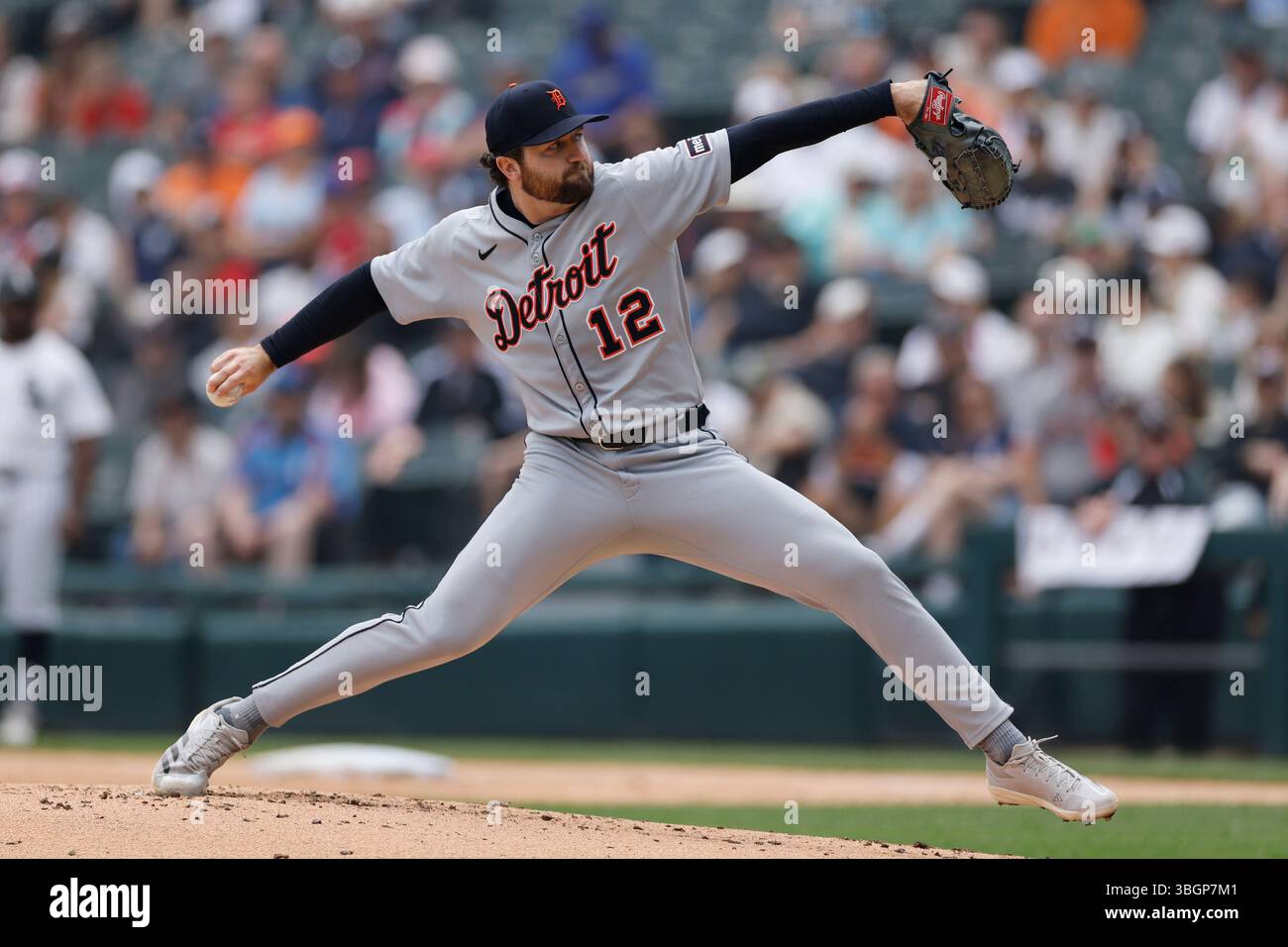 CHICAGO, IL - JUNE 05: Detroit Tigers pitcher Casey Mize #12 delivers a ...