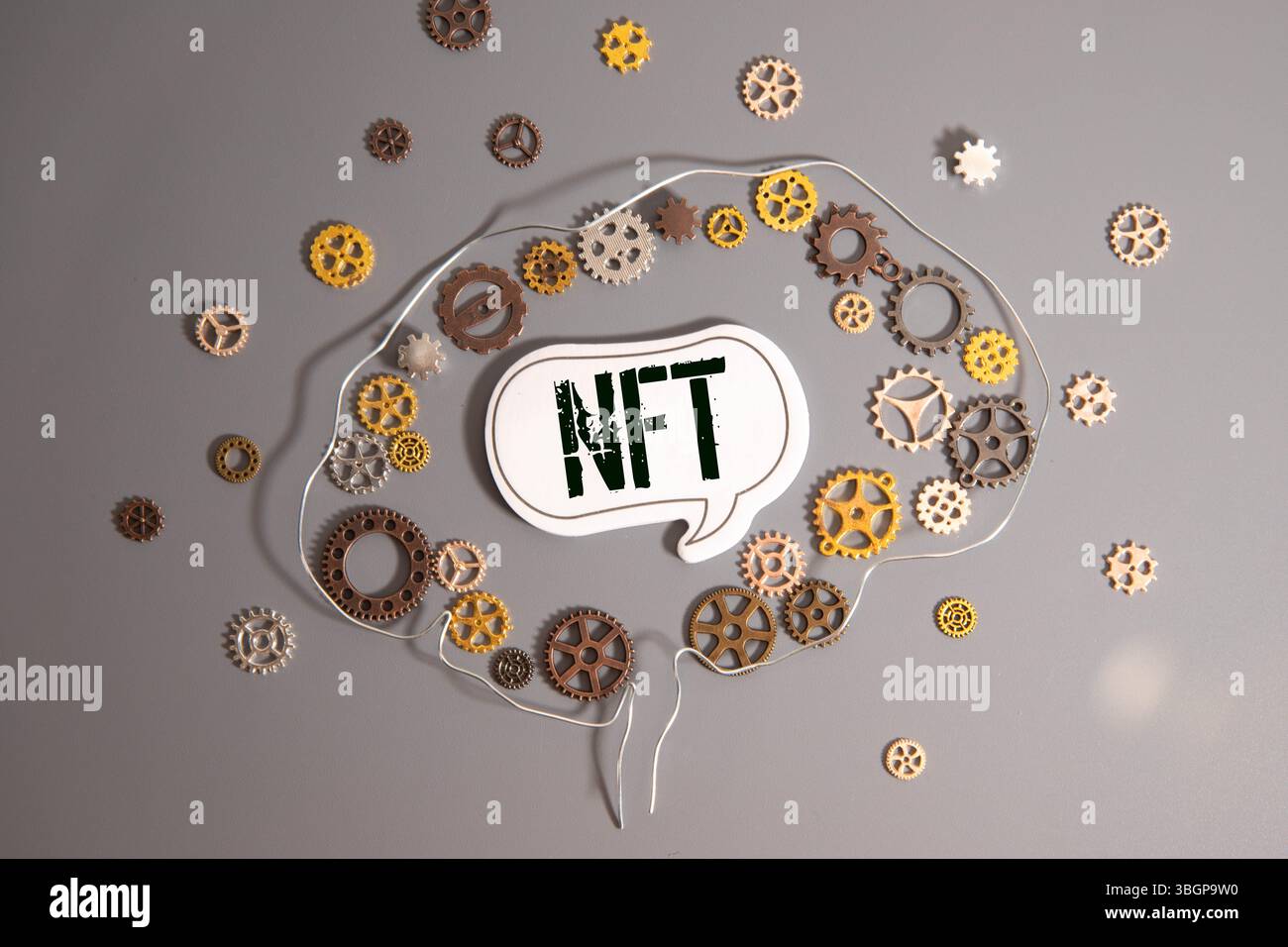 NFT text on torn paper Stock Photo - Alamy