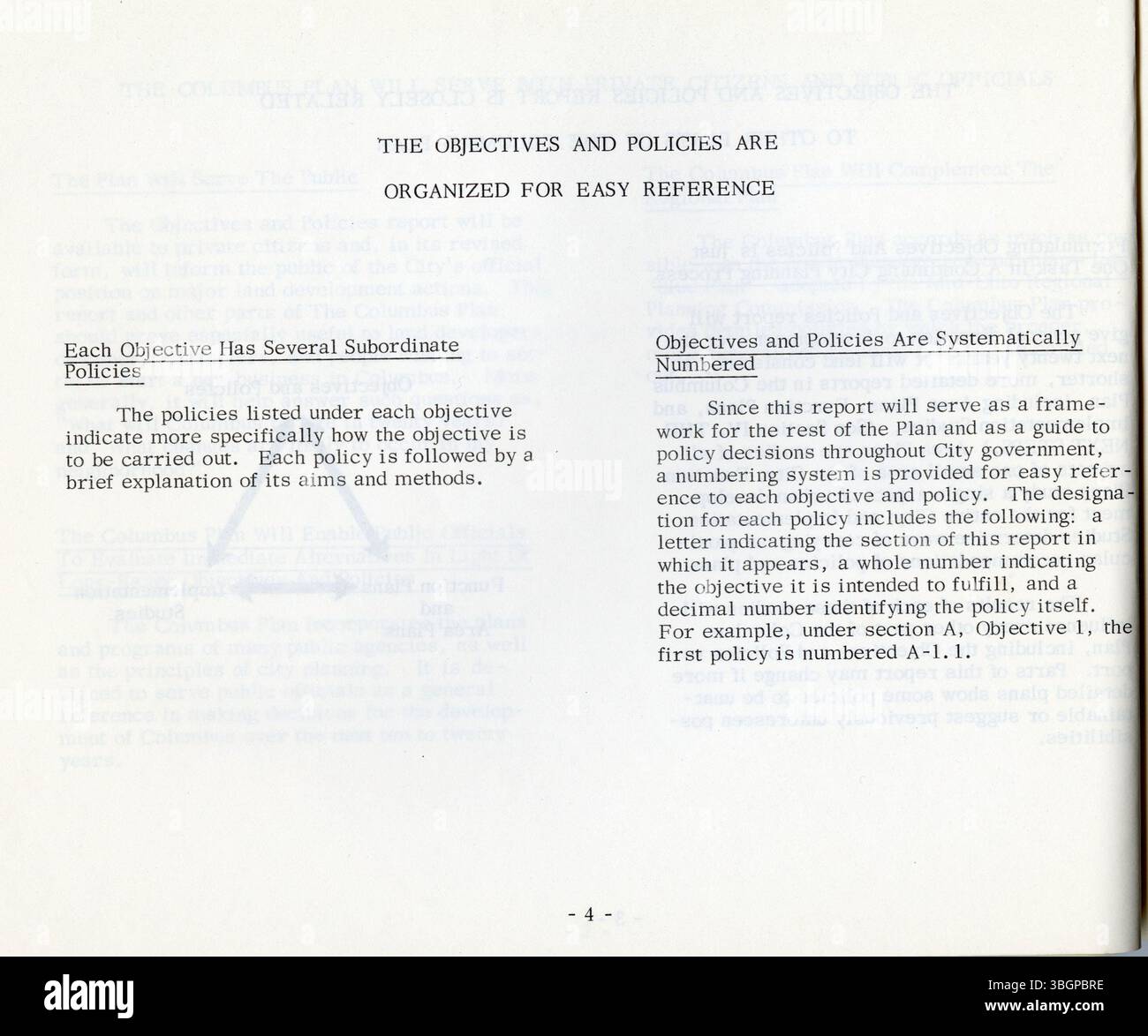 The 1970 Columbus Plan: Objectives and Policies presents the framework ...
