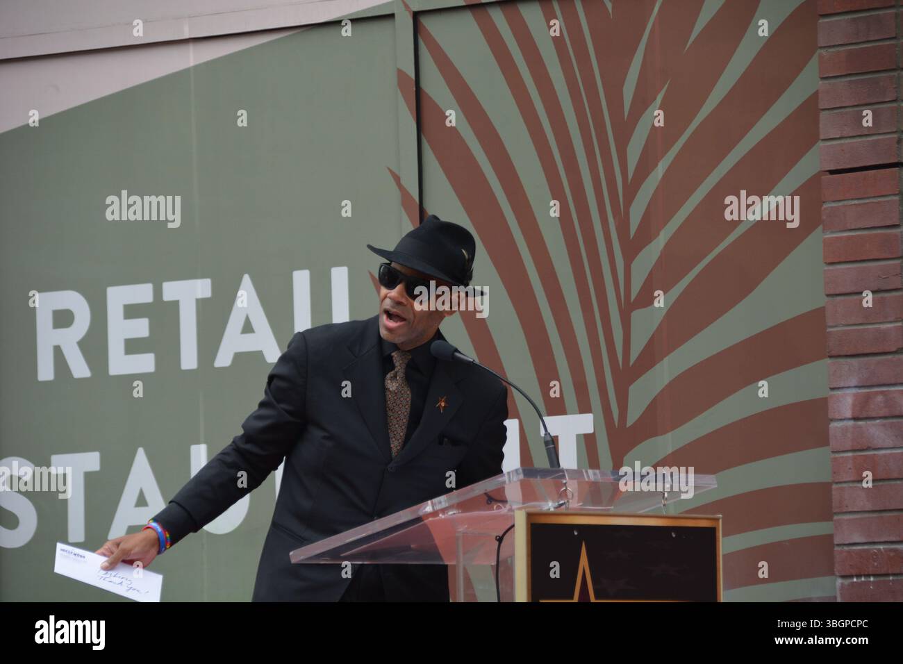 Acclaimed music producer Jimmy Jam delivers a tribute speech at the ...