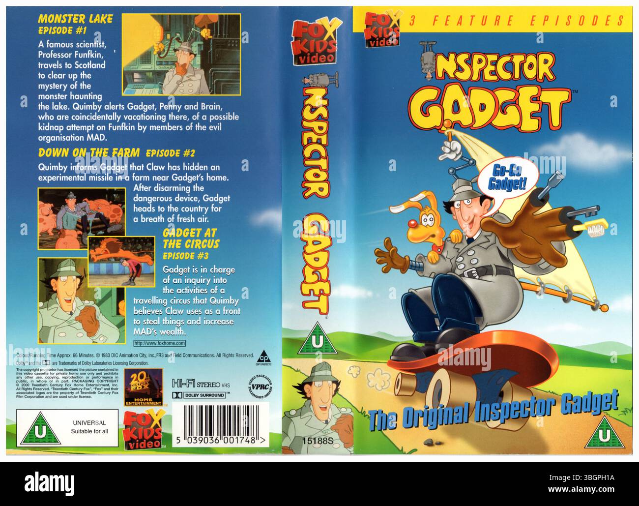 Inspector Gadget - Monster Lake, Fox Kids Video, (VHS cover, 2000) by ...
