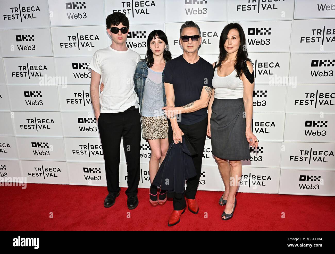 Myles Mullen, left, Stella Rose Gahan, Dave Gahan and Jennifer Sklias ...