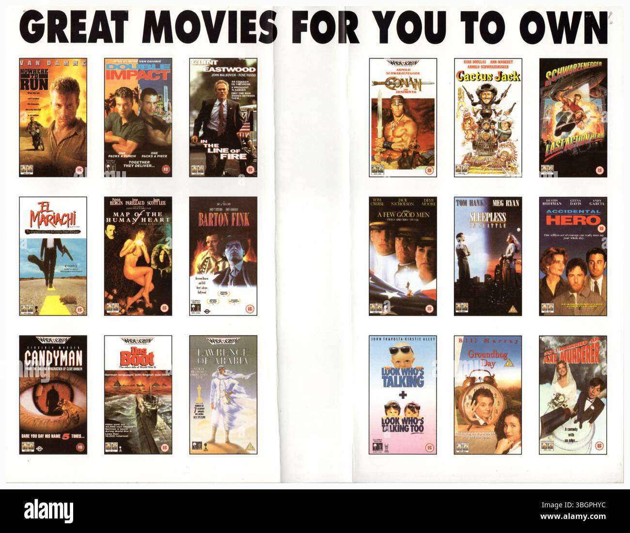 1994 UK VHS video films catalog- "Great movies for you to own" by ...