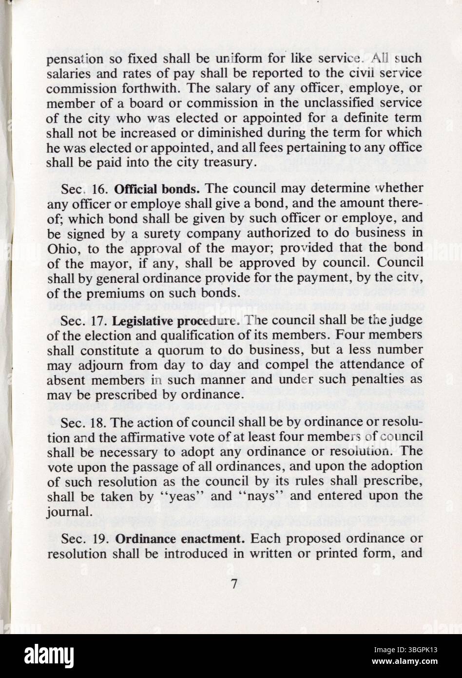 The Charter of the City of Columbus, established on May 5, 1914, and ...