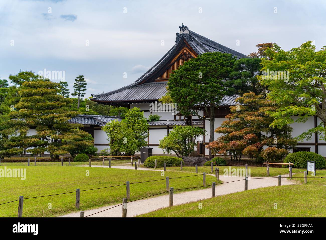 Nijo Castle, a castle built by Tokugawa Ieyasu in Kyoto, Japan Stock ...
