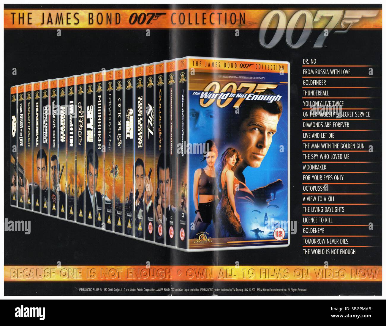 2000 James Bond video VHS collection box set by Twentieth Century Fox ...