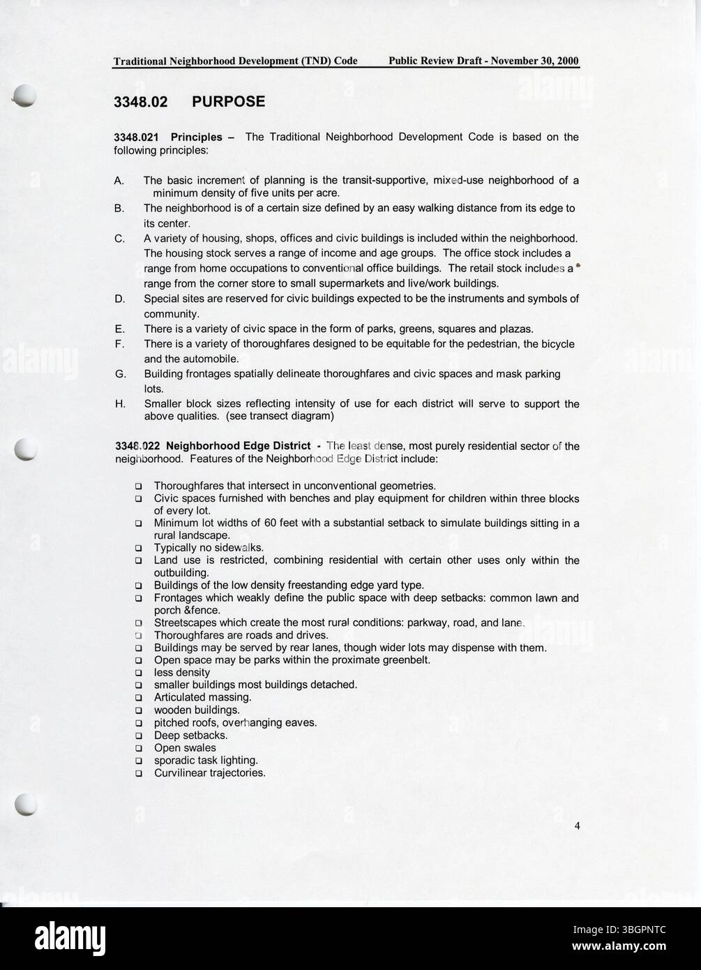 The 2000 draft of the TND Code for Columbus, Ohio, outlines guidelines ...