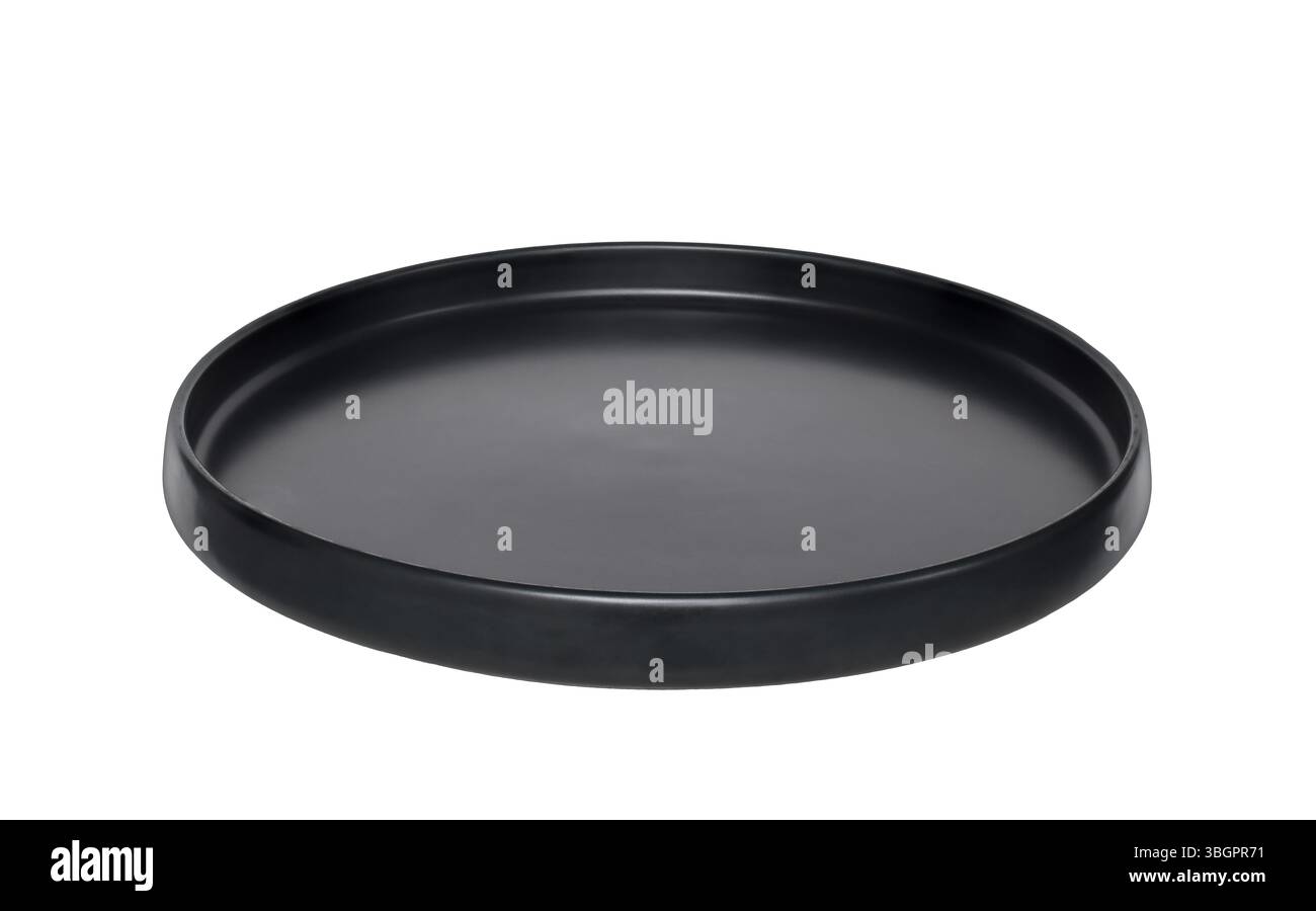 Empty black matte plate Cut Out Stock Images & Pictures - Alamy
