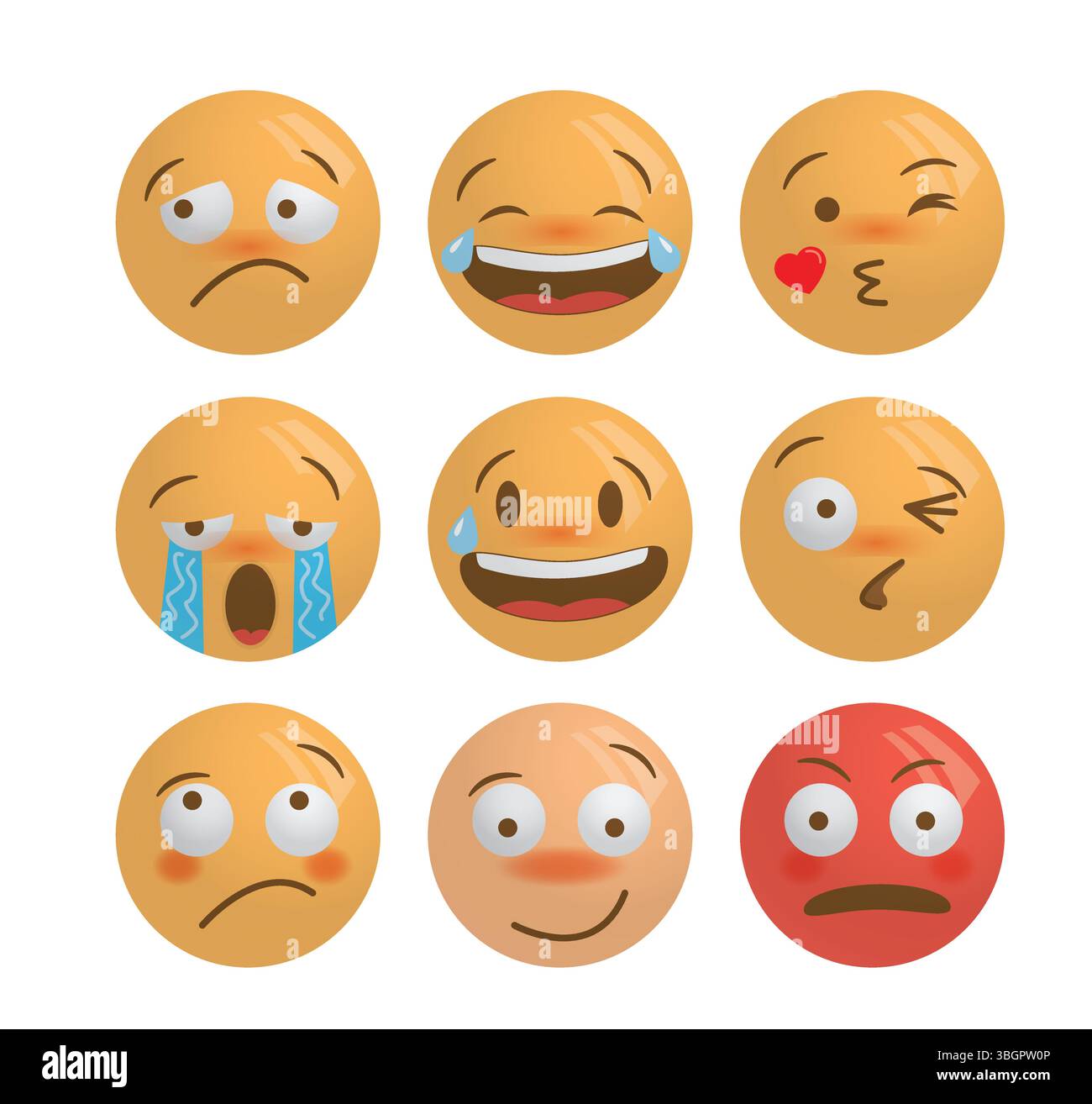 Crying face emoji character hi-res stock photography and images - Alamy