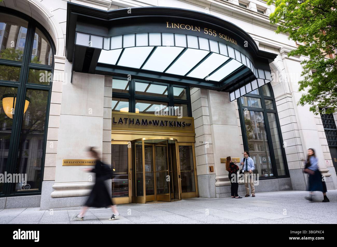 The exterior of the offices of Latham and Watkins LLP, a law firm, is ...