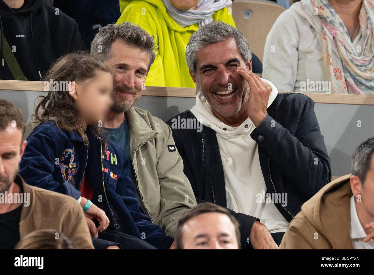 Guillaume Canet and Ari Abitan attend the Roland Garros 2025 tournament ...