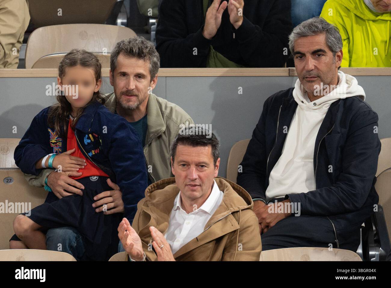 Guillaume Canet and Ari Abitan attend the Roland Garros 2025 tournament ...