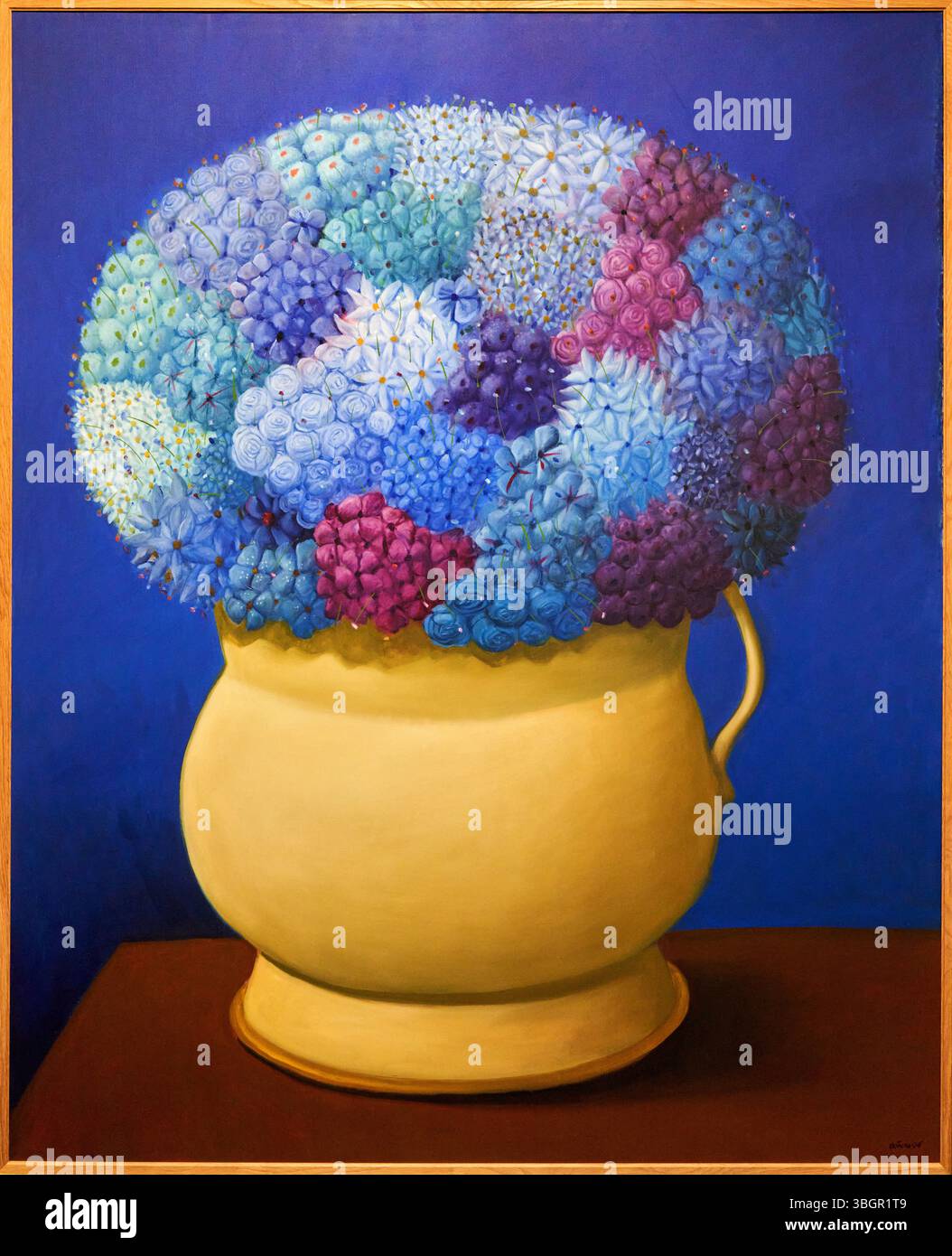 Flores azules (Tríptico), Blue flowers (Triptych), 2006, Oil on canvas ...
