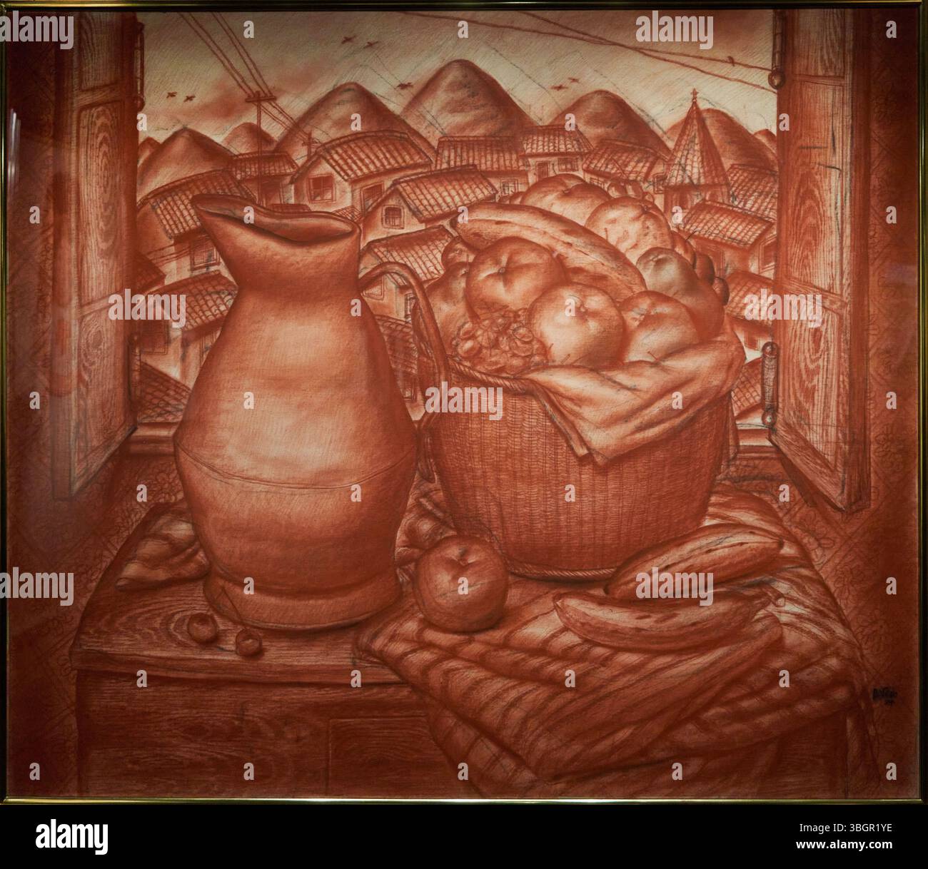 Naturaleza muerta con paisaje colombiano, Still life with Colombian ...