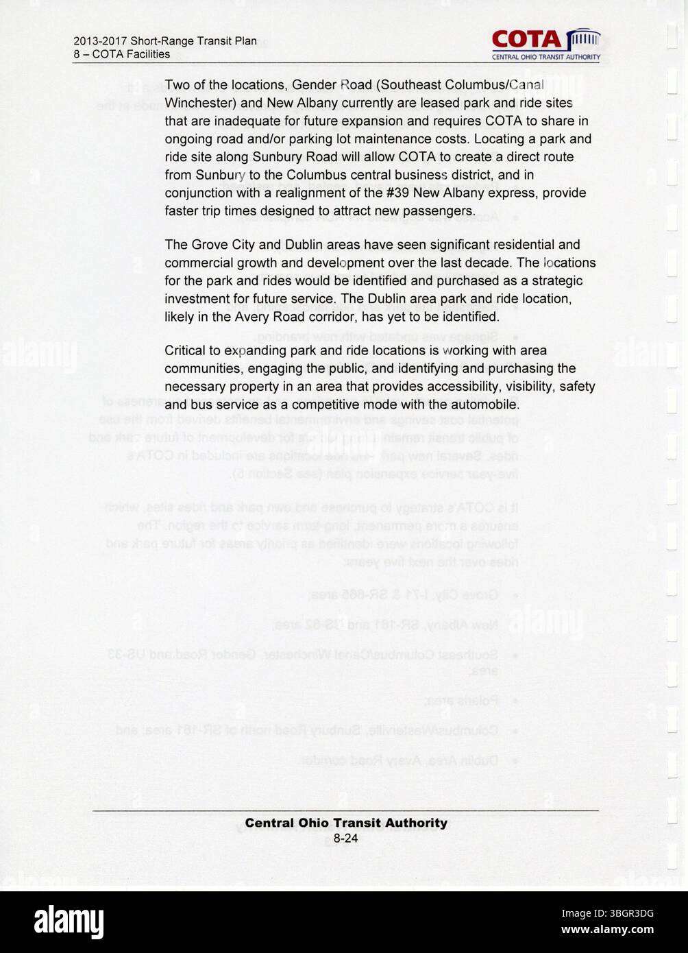 COTA's 2013-2017 Short Range Transit Plan outlines a framework for ...