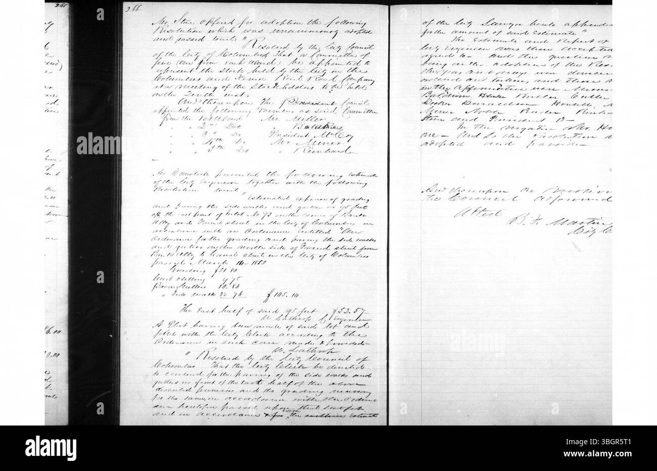 This document contains handwritten journals and ordinances recording ...