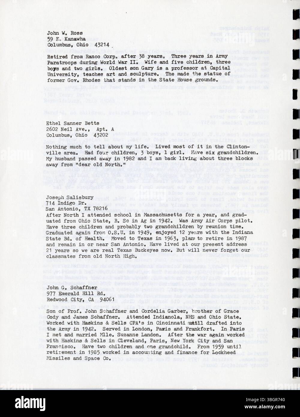 This booklet commemorates the 50th reunion of the North High School ...