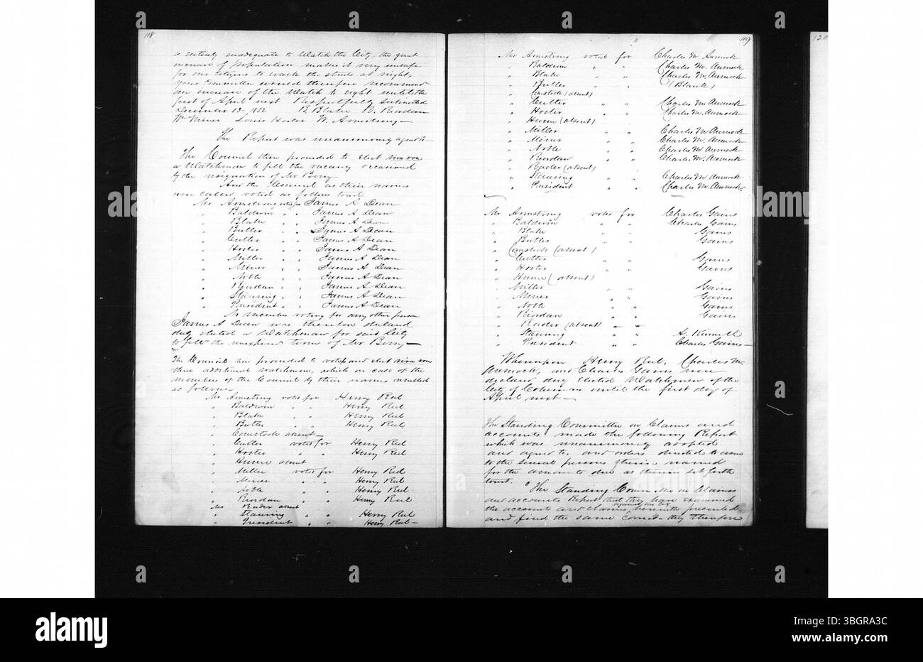 Handwritten ordinances and council journal entries from 1816 to 1854 ...