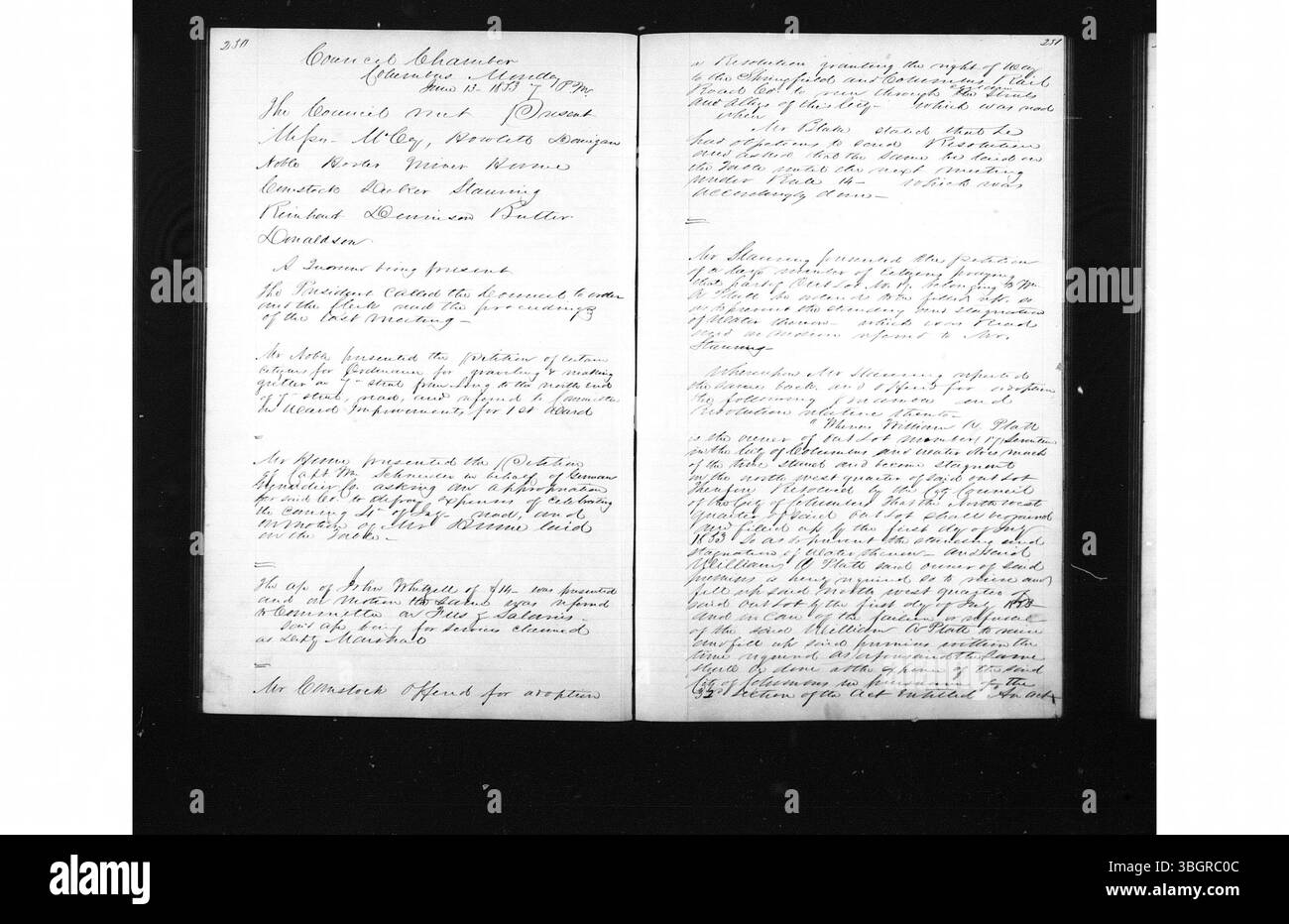 Handwritten records documenting early government activities and laws in ...