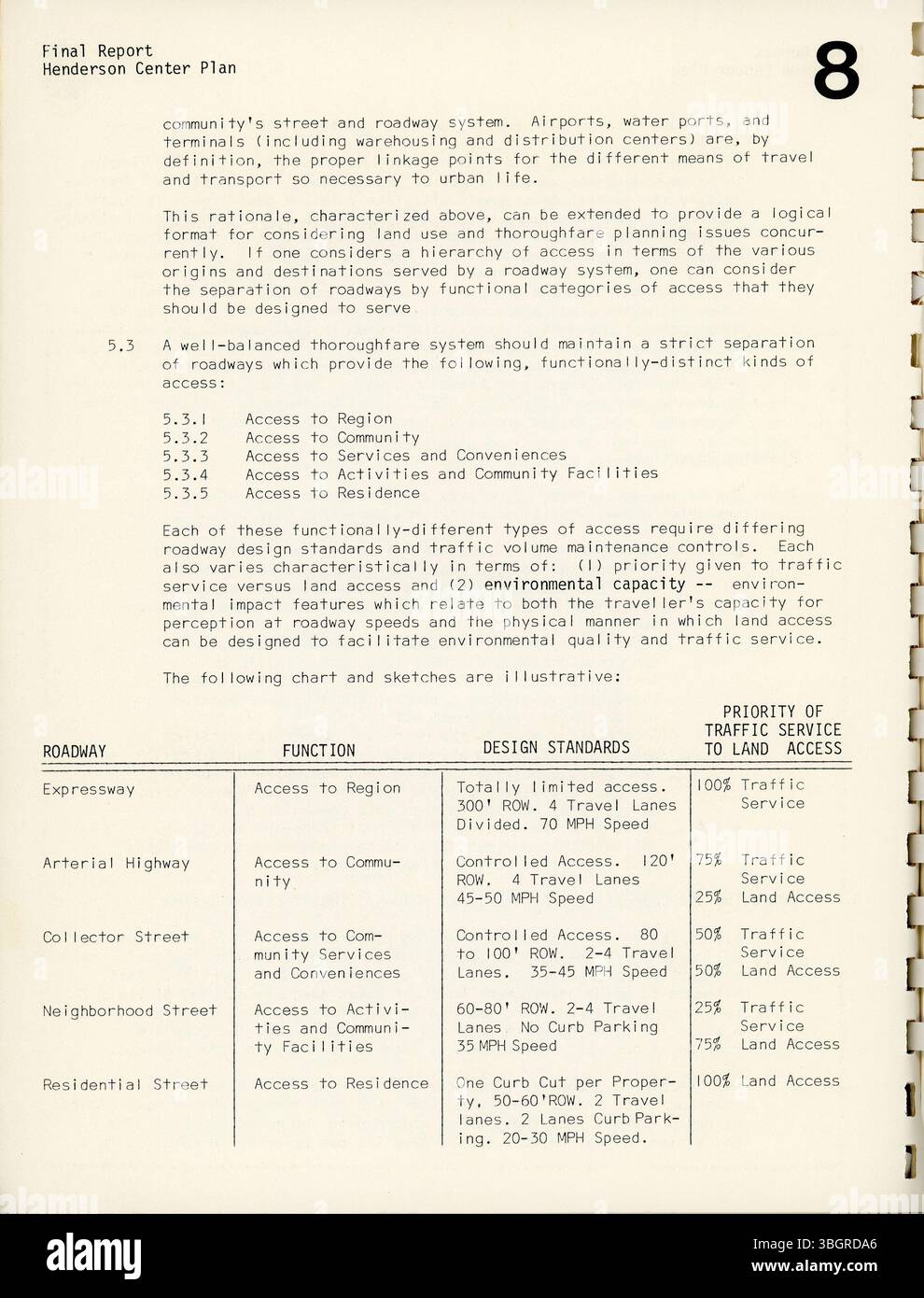 The Henderson Center Plan Final Report from 1974 outlines the ...