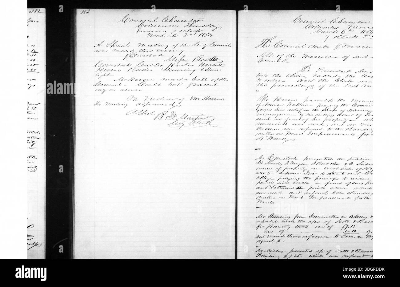 This document includes handwritten journals and ordinances of early ...