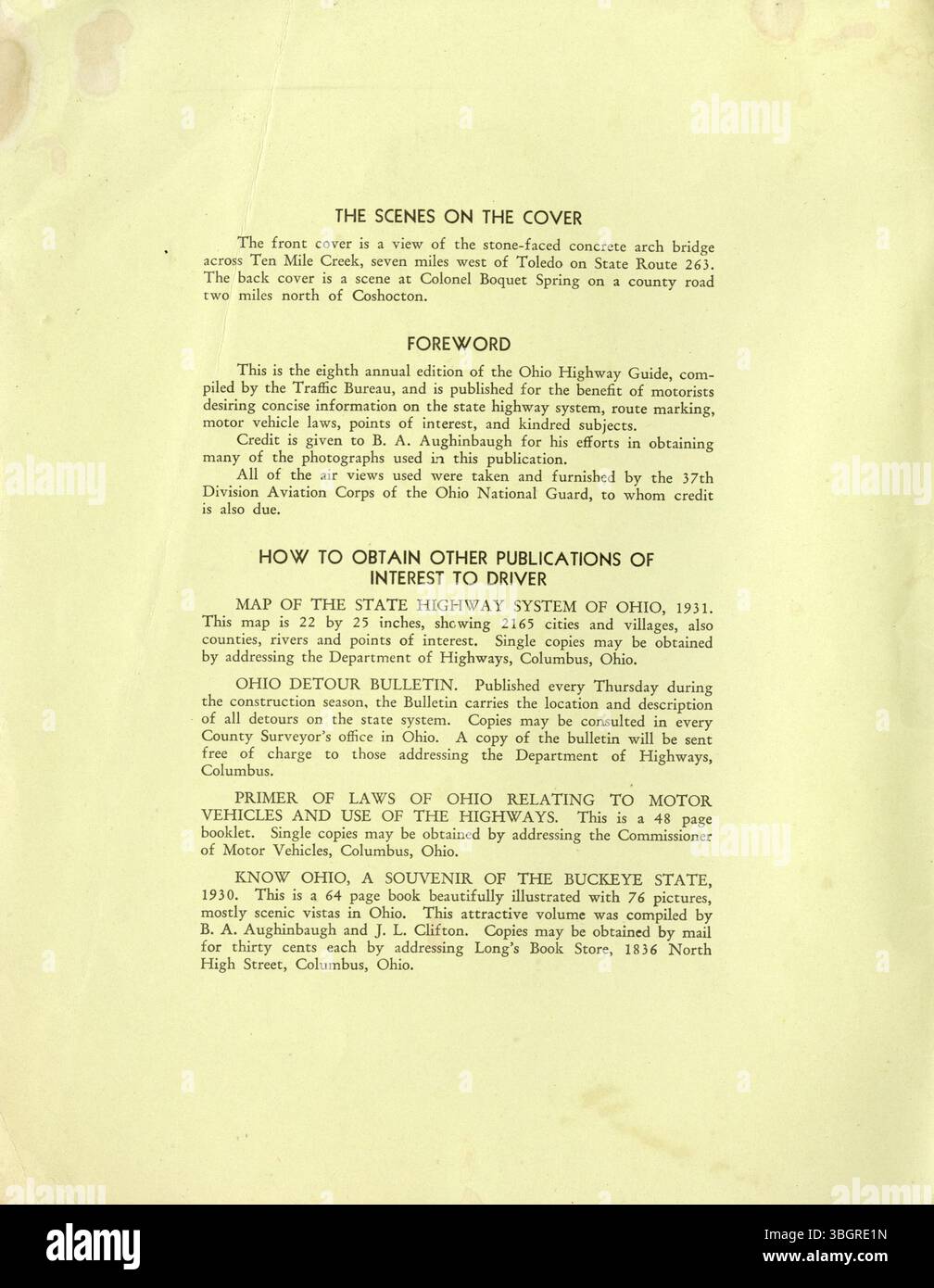 The 1931 Ohio Highway Guide is an essential resource for motorists ...