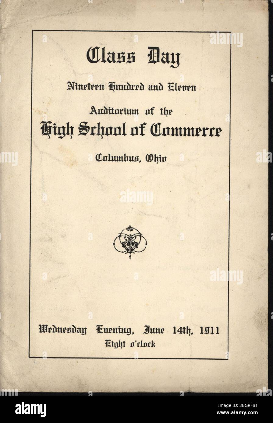 The Class Day commencement exercises for the High School of Commerce ...