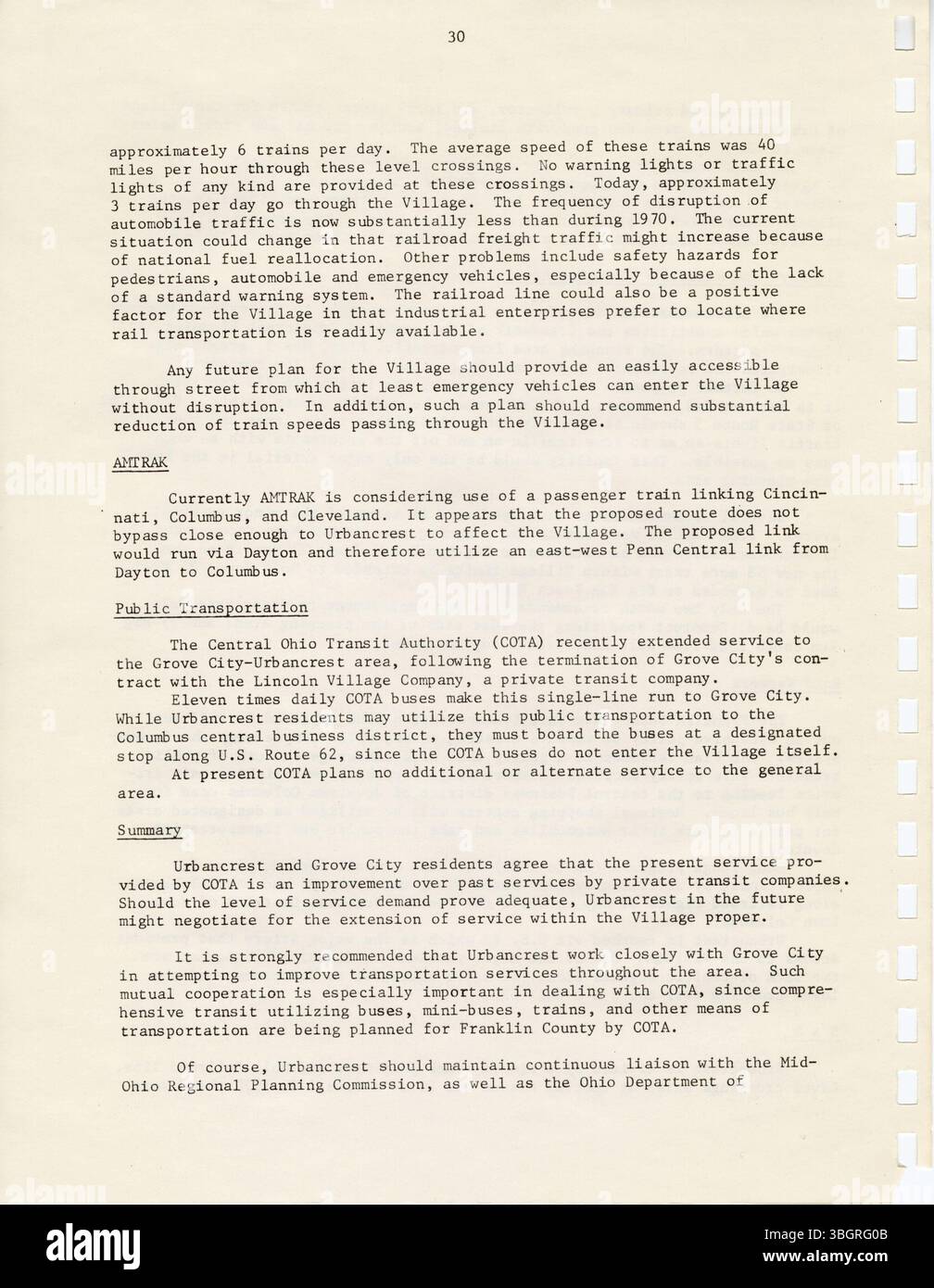 The 1974 Urbancrest Comprehensive Community Development Plan outlines a ...