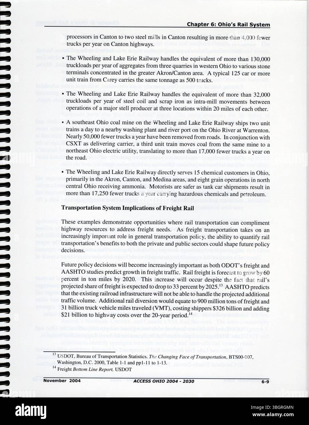 The Access Ohio 2004-2030 transportation plan details the policies ...