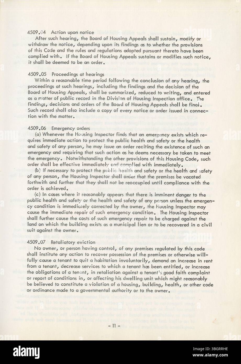 The Columbus Housing Code of 1975 establishes minimum health and safety ...