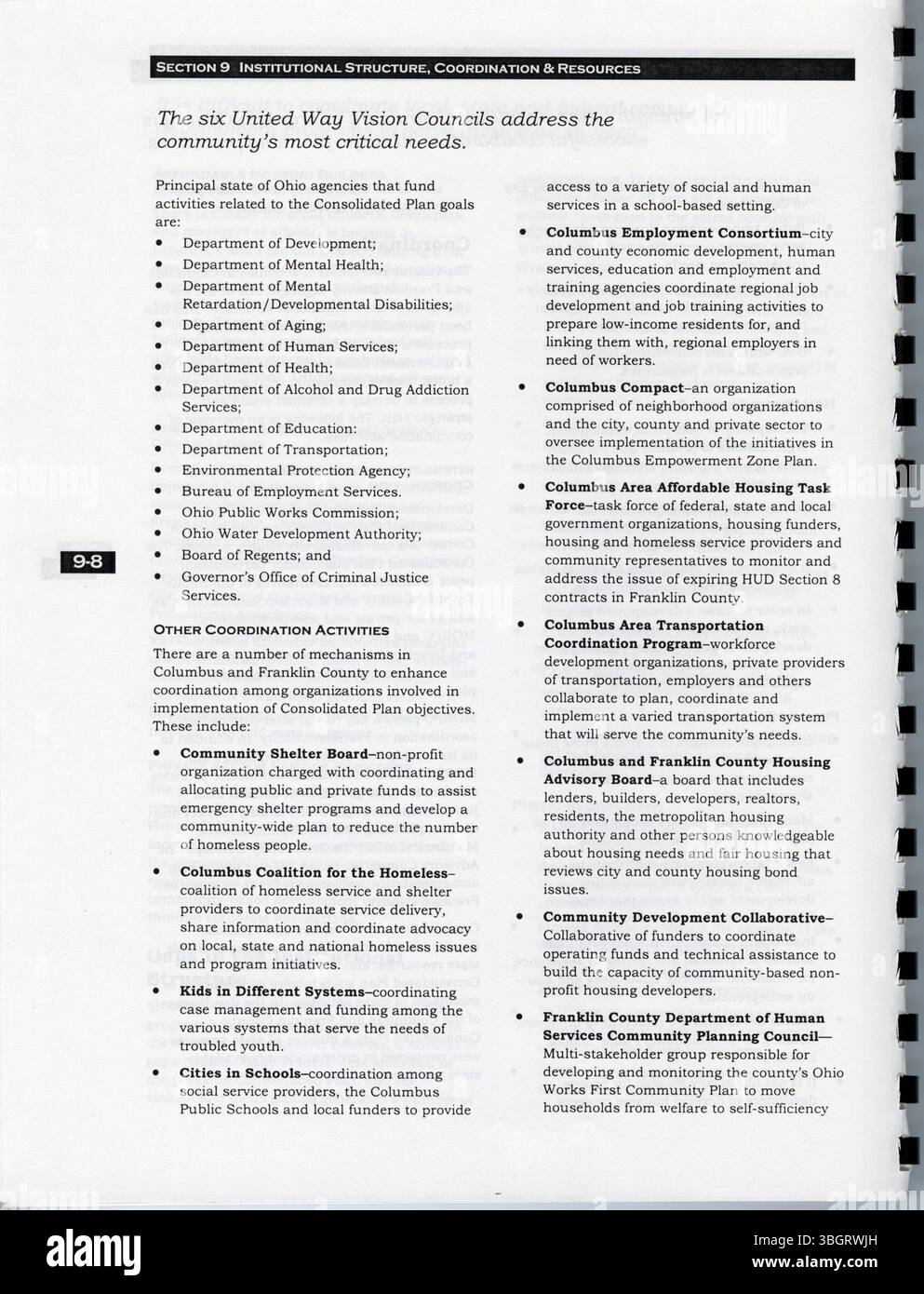 The 2000-2003 City of Columbus Consolidated Plan was designed to ...
