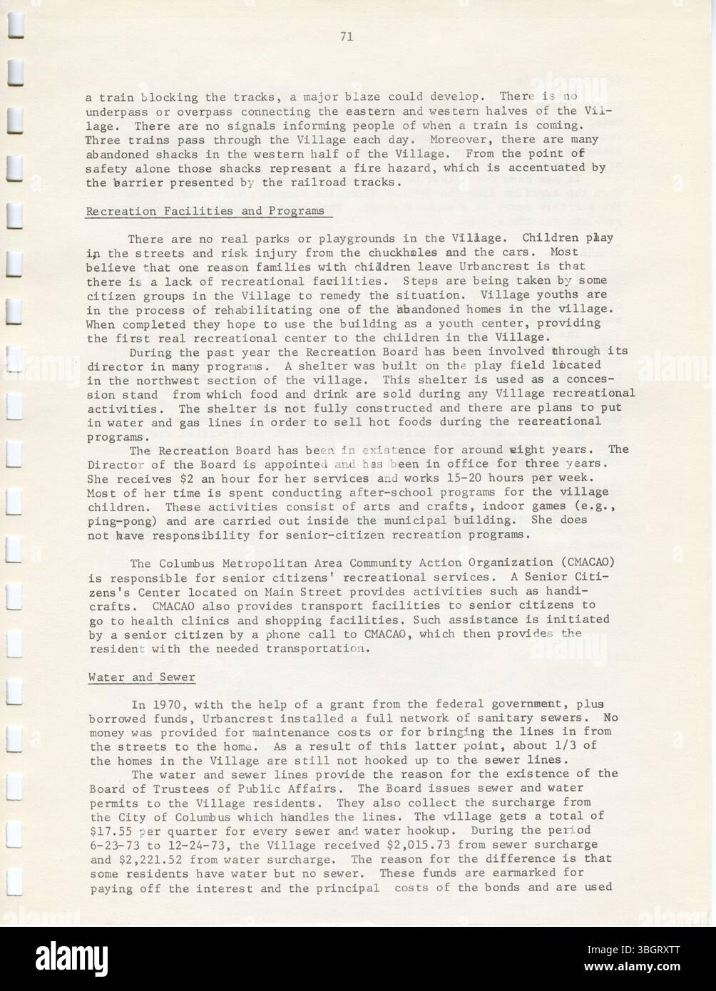 This document from 1974 outlines the Urbancrest Comprehensive Community ...