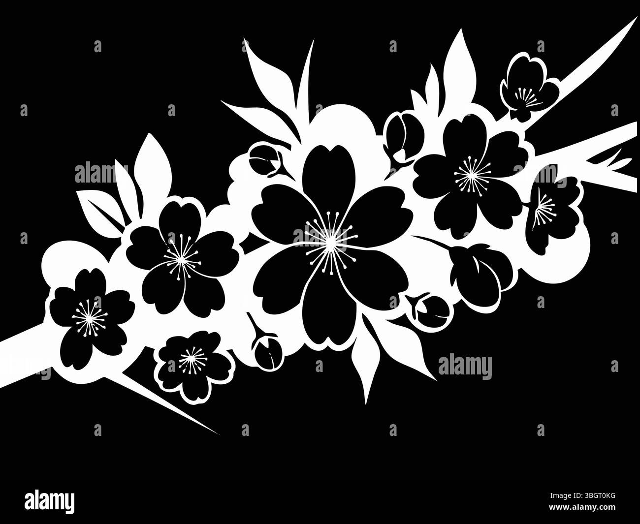 A stark black background highlights a white graphic illustration of a ...