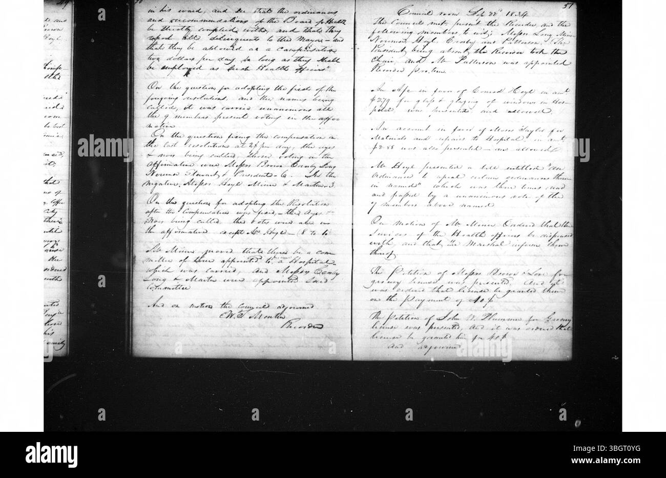 This record includes handwritten journals and ordinances detailing ...